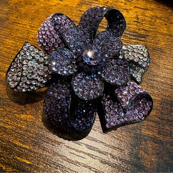 unbranded | Jewelry | Absolutely Stunning Purple And Clear Rhinestone ...